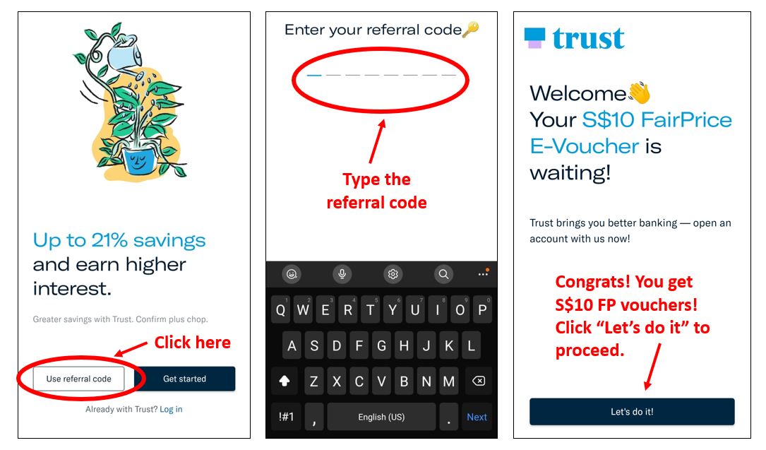 Trust Bank Welcome Bonus: Get $35 NTUC FairPrice Voucher (Referral code ...